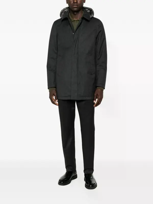 Herno Hooded Padded Coat - Grey