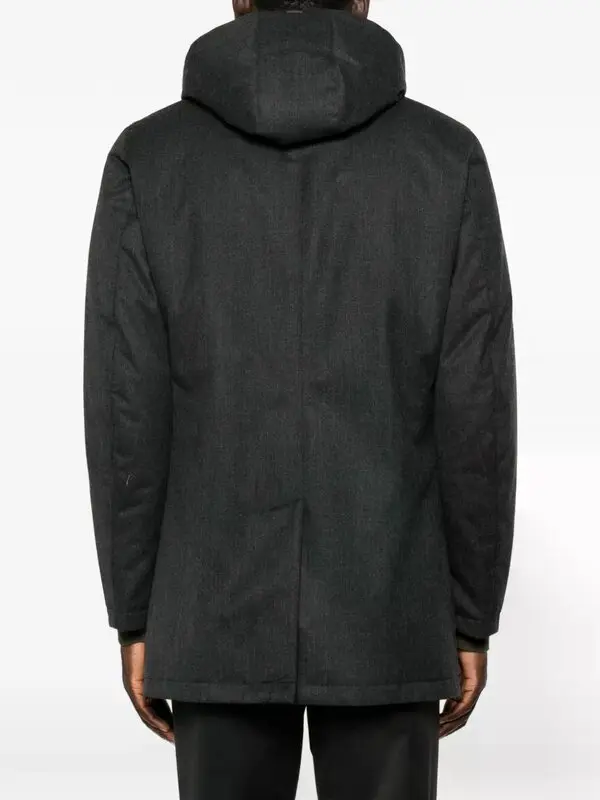 Herno Hooded Padded Coat - Grey