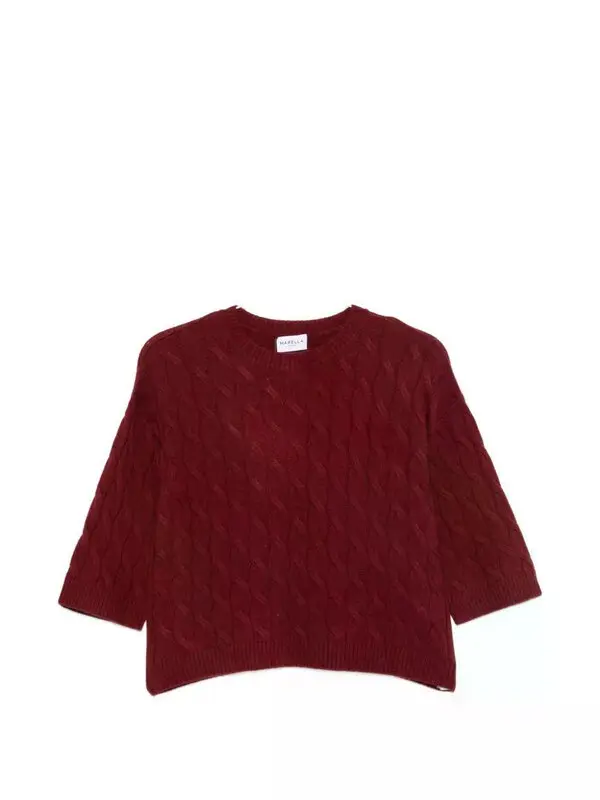 Marella Mlsradura Crew Neck Cable-knit Sweater