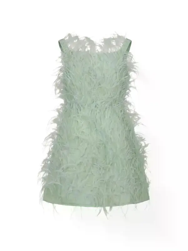 Valentino Garavani Silk Mini Dress - Green