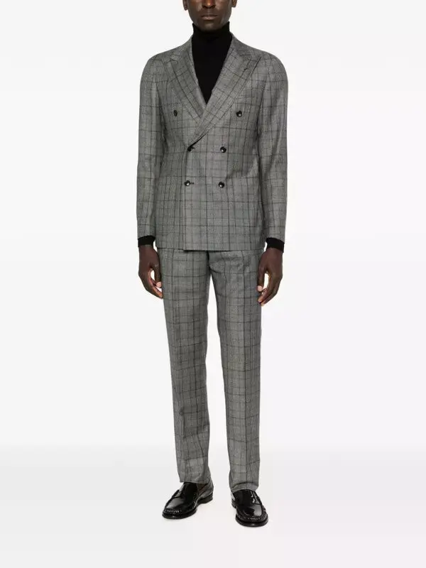 Tagliatore Check-pattern Double-breasted Suit