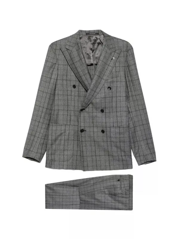 Tagliatore Check-pattern Double-breasted Suit