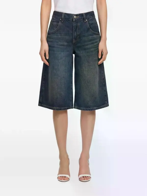 LEVI'S Super Baggy Wide Leg Denim Shorts - Blue