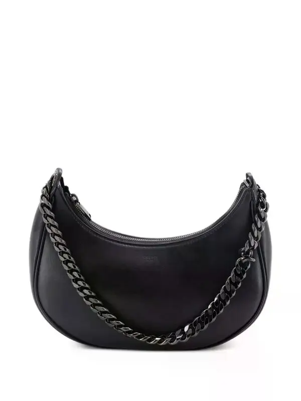 Celine Ava Chain Bag Leather Medium Hobo Bag - Black