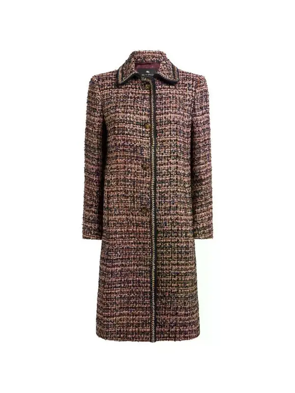 Etro Multicoloured Tweed Coat