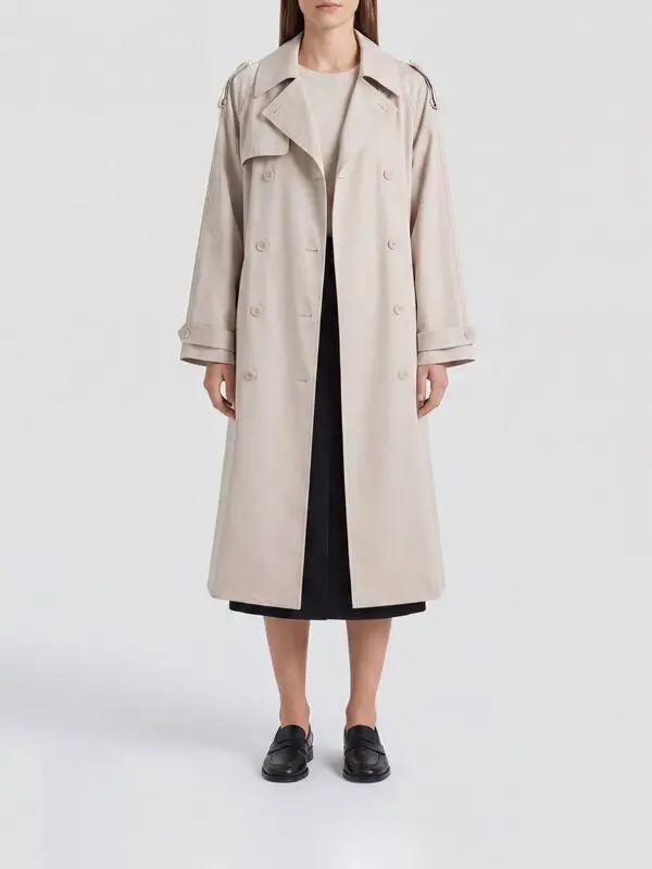 THE FRANKIE SHOP Double Breasted Belted Trench Coat