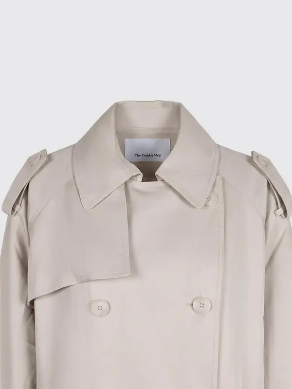 THE FRANKIE SHOP Double Breasted Belted Trench Coat