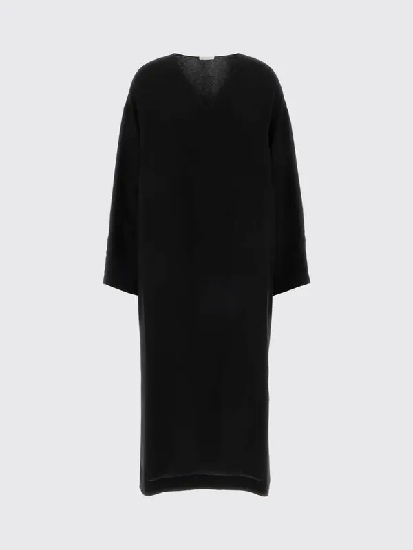 THE ROW Long Sleeve V-neck Maxi Dress