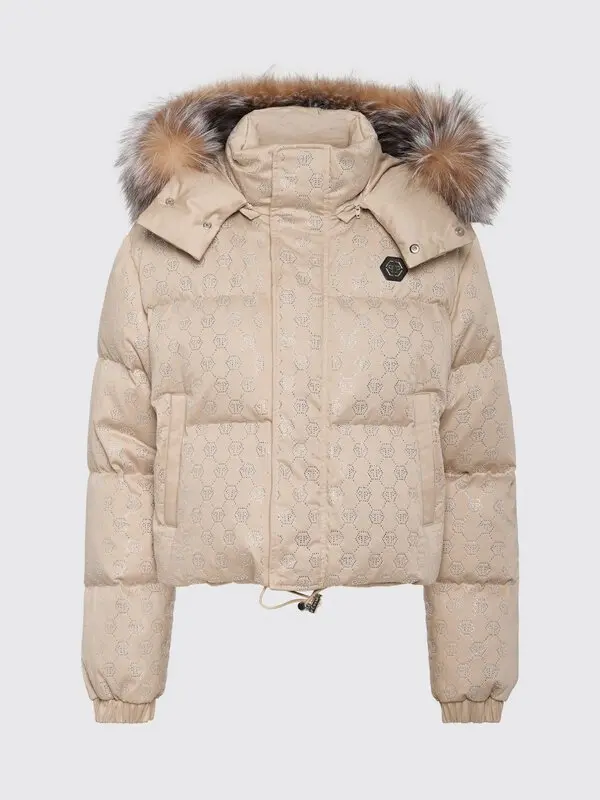 Philipp Plein Puffer Jacket With Fur Trimmed Hood