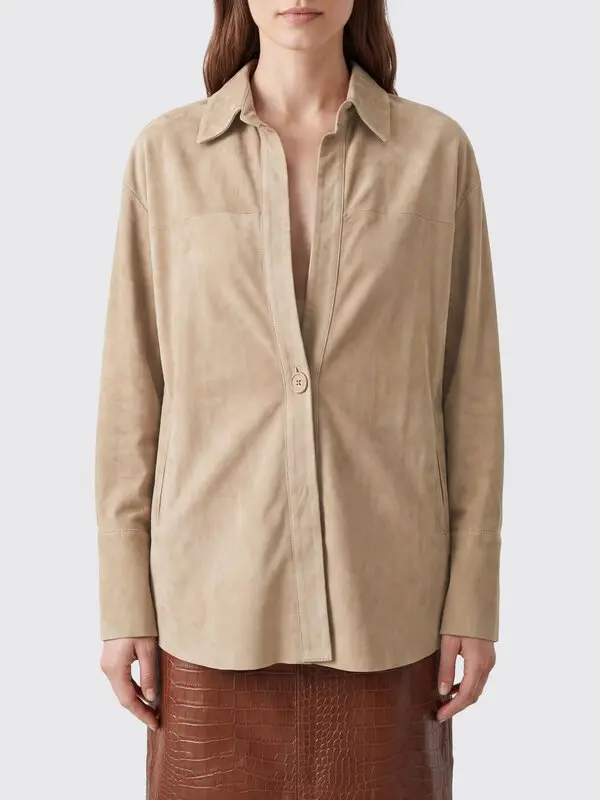 SALVATORE SANTORO Suede Shirt - Earth