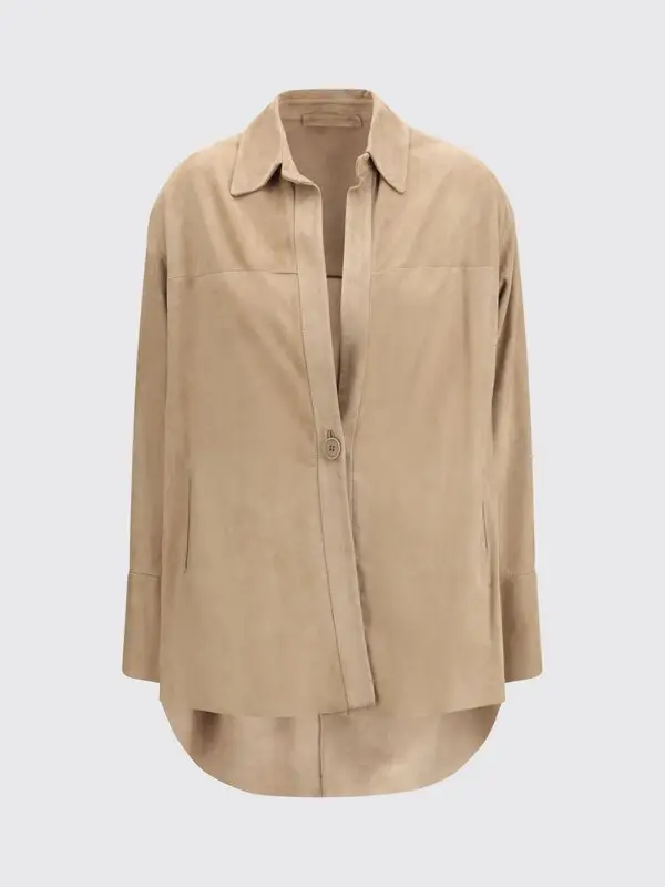 SALVATORE SANTORO Suede Shirt - Earth
