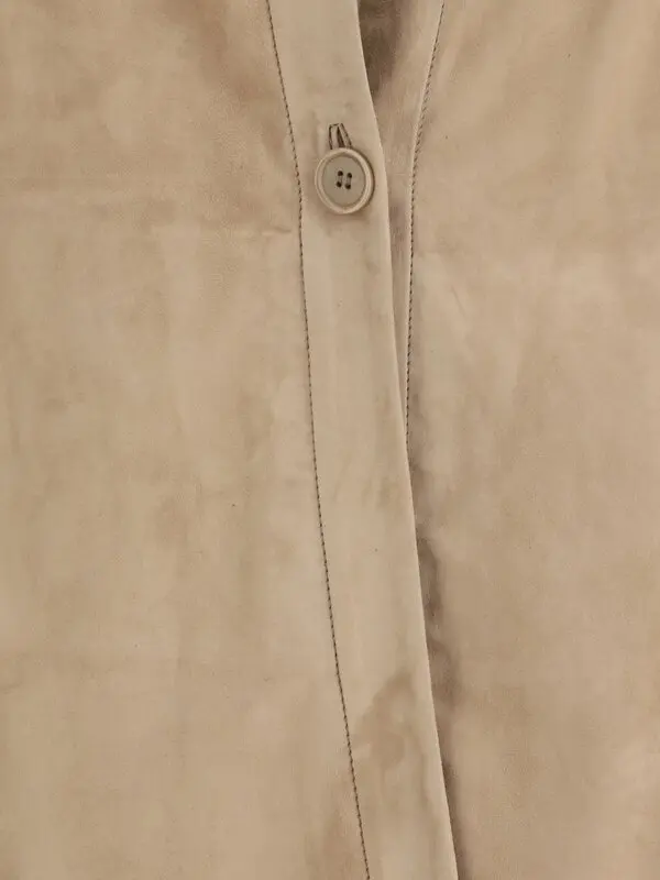 SALVATORE SANTORO Suede Shirt - Earth