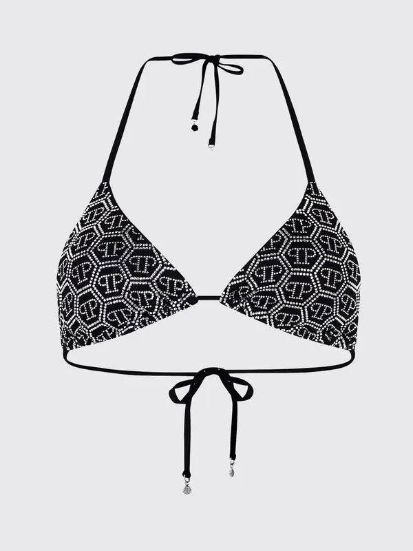 Philipp Plein Lace Triangle Bikini - Black 1