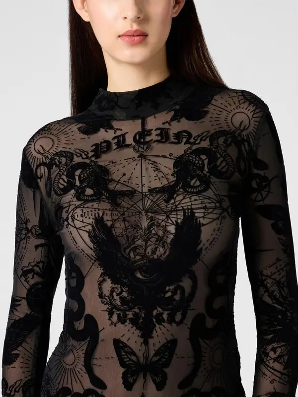 Philipp Plein Graphic Print Mini Dress