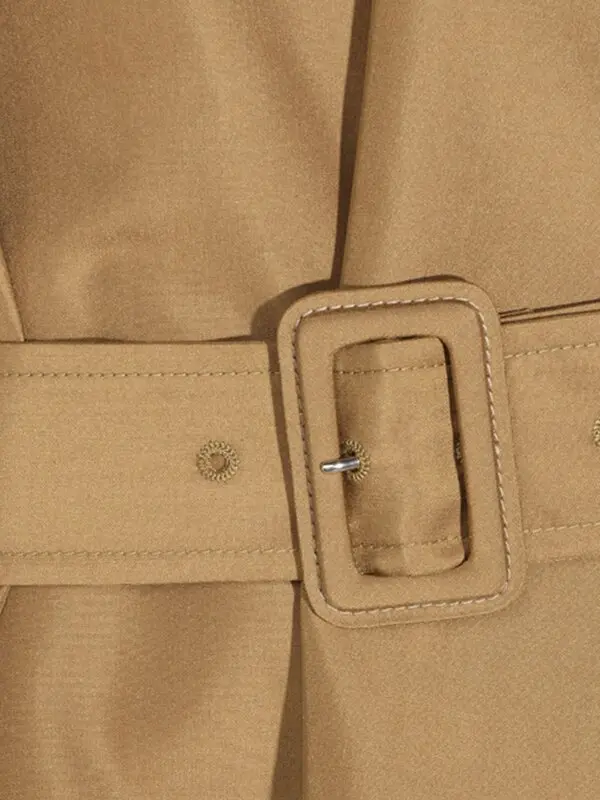 THE ROW Double-breasted Silk Trench Coat With Belt - Beige
