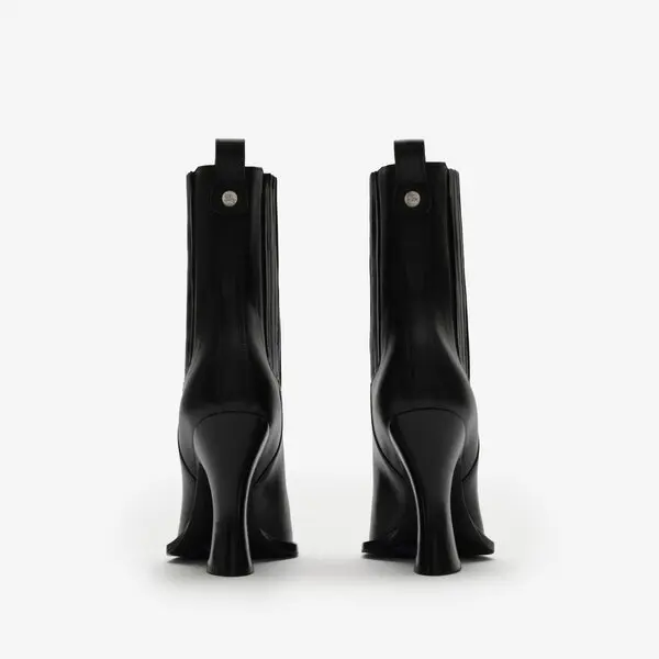 Burberry Leather Pillar Ankle Boots