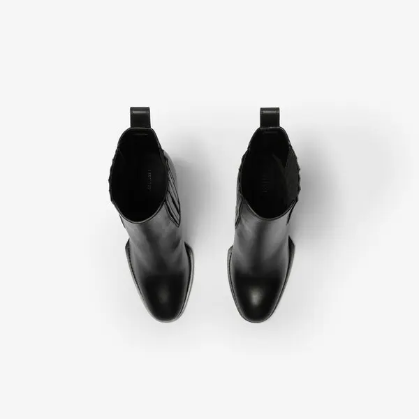 Burberry Leather Pillar Ankle Boots