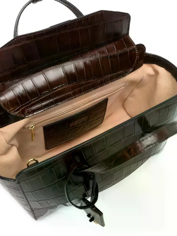 HIDESINS Flap M Croc-effect Leather Tote Bag