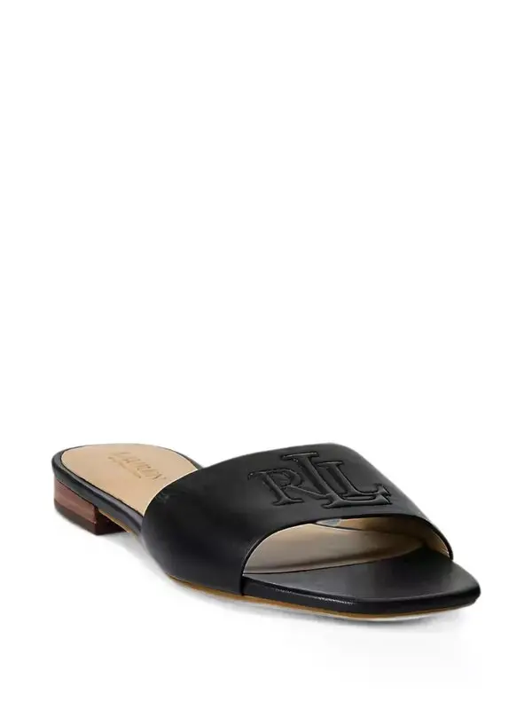 Ralph Lauren Everley Logo-embroidered Sandals - Black