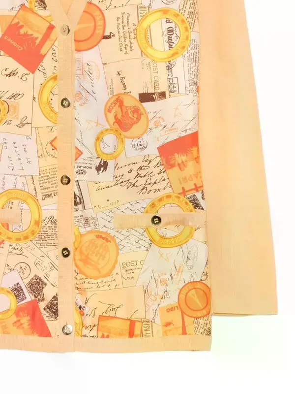 Celine 2000s Postcard-print Sweater - Orange