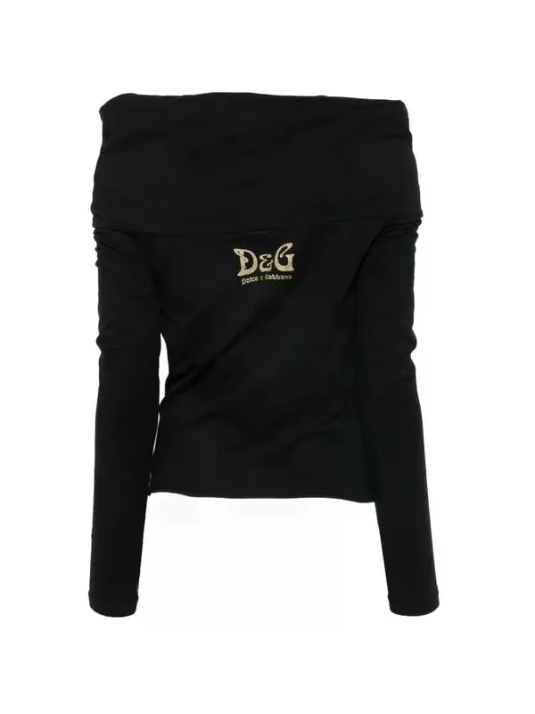 Dolce & Gabbana 2000s Off-shoulder Graphic-print Top