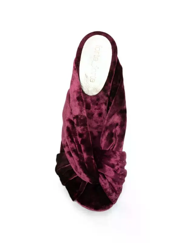FORTE_FORTE Velvet Heeled Sandals