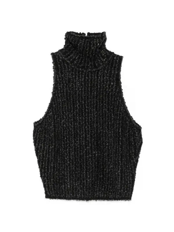 John Galliano 2000s Ribbed Sleeveless Top