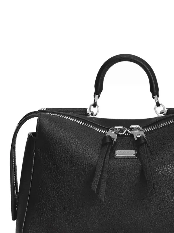 Dolce & Gabbana Vittoria Leather Tote Bag - Black
