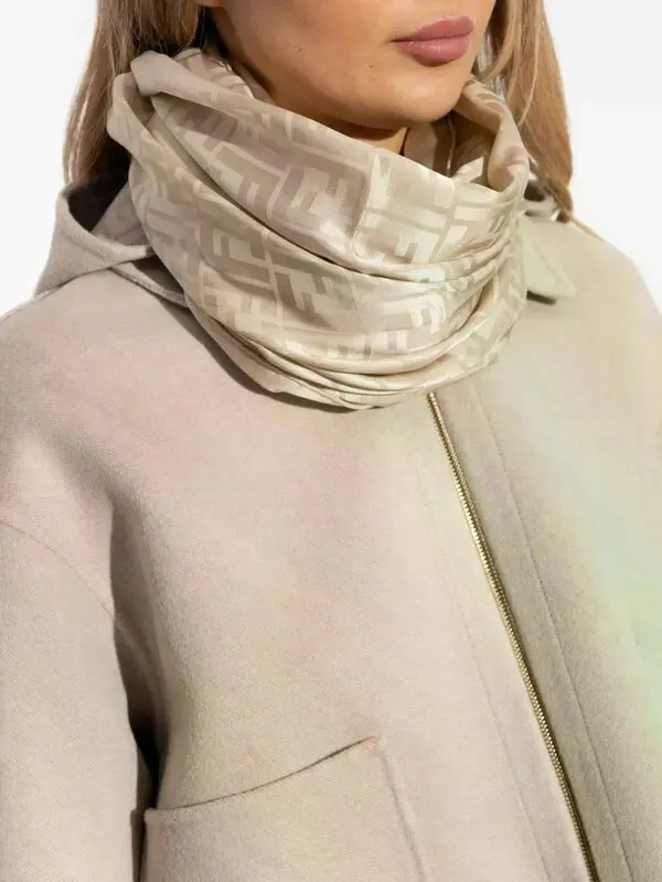 Fendi Ff Logo Jacquard Scarf