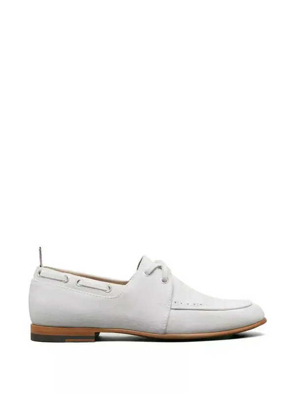 Thom Browne Suede Loafers With Brogue Detailing