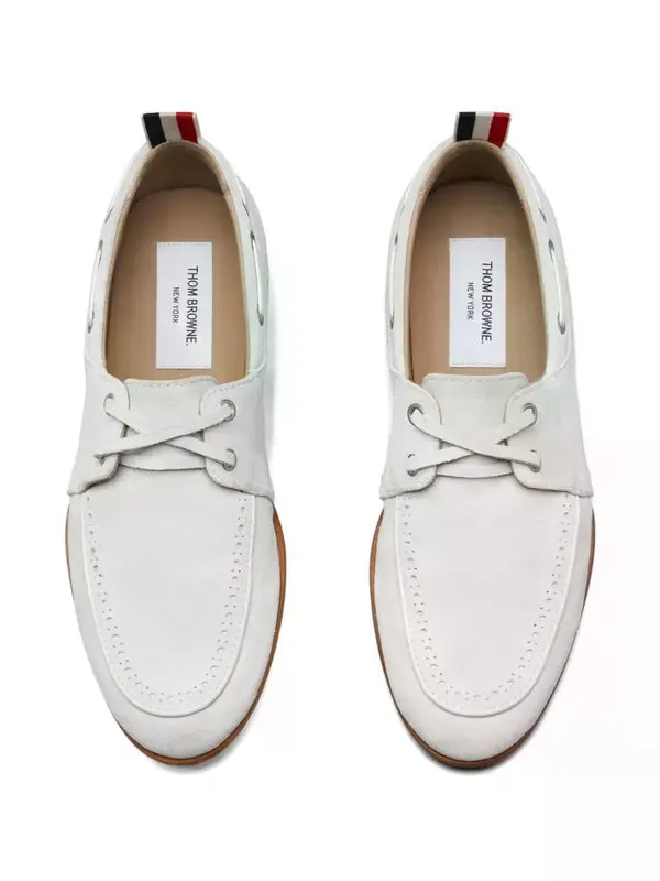 Thom Browne Suede Loafers With Brogue Detailing