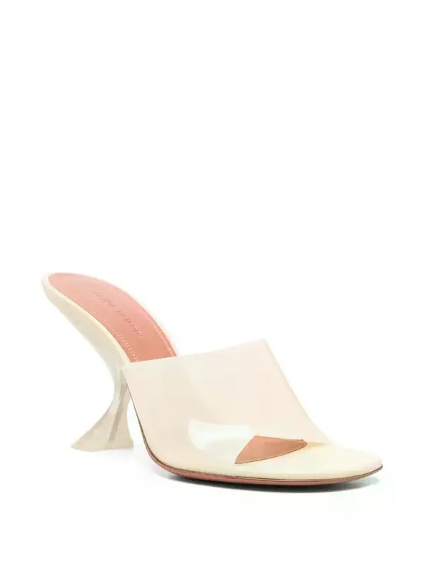 Amina Muaddi Taylor Transparent Mules - Neutrals