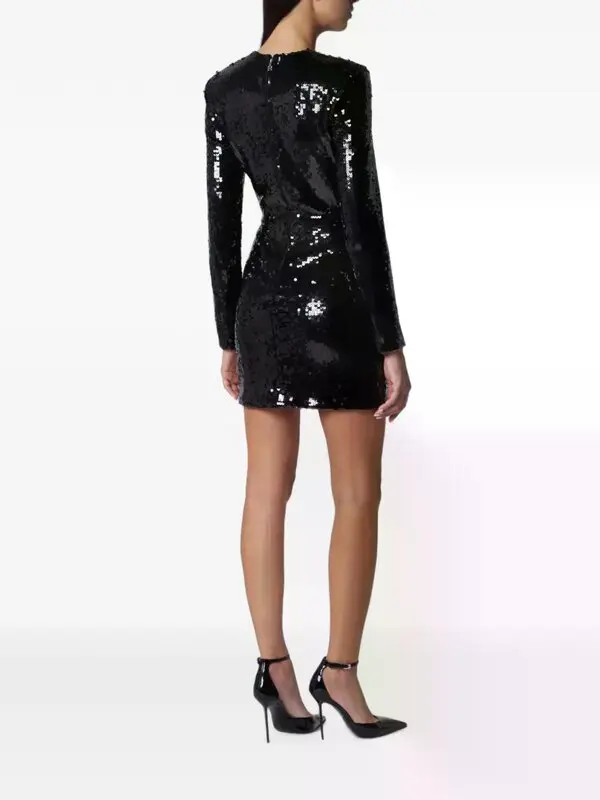 ROTATE BY BIRGER CHRISTENSEN Sequins Ls Mini Dress