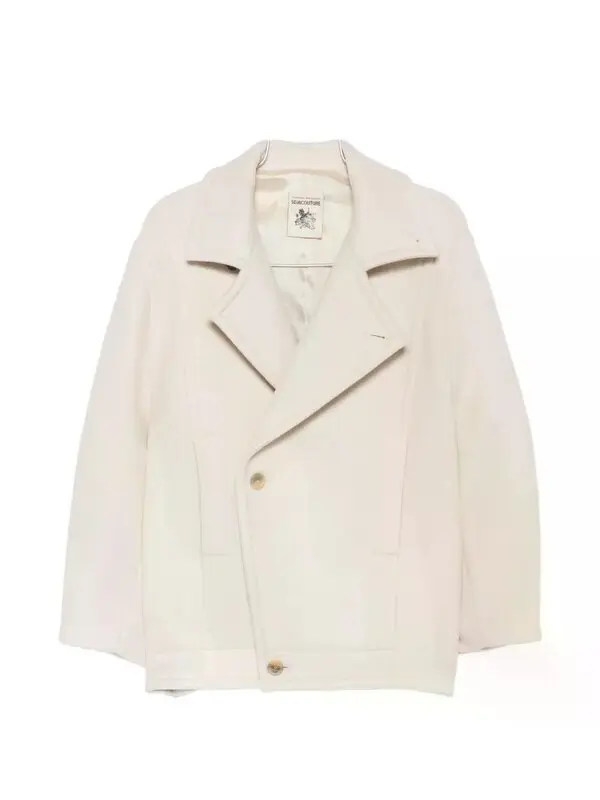 SEMICOUTURE Button-fastening Oversized Coat