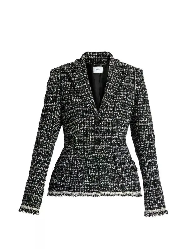 Erdem Tweed Single-breasted Blazer