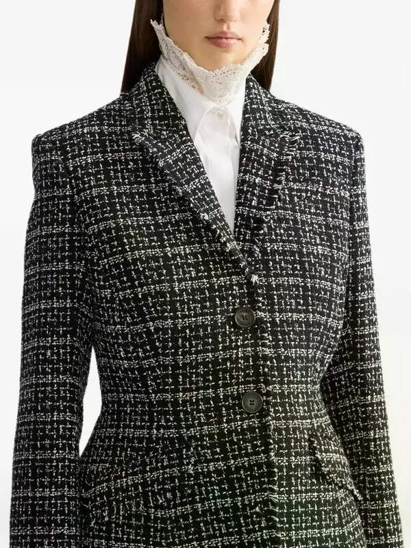Erdem Tweed Single-breasted Blazer