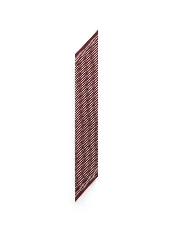 Saint Laurent Lavallière Scarf In Silk Twill - Red