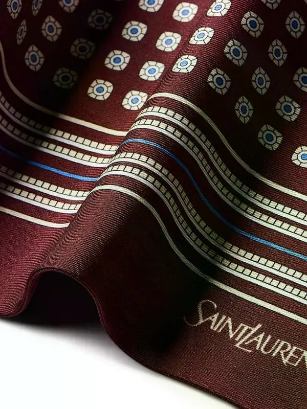 Saint Laurent Lavallière Scarf In Silk Twill