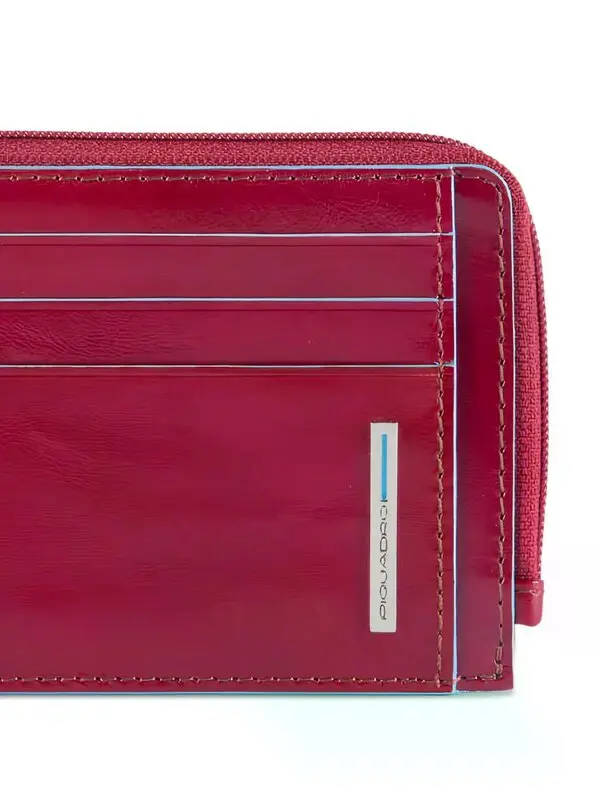 PIQUADRO Leather Card-zipped Coin Purse