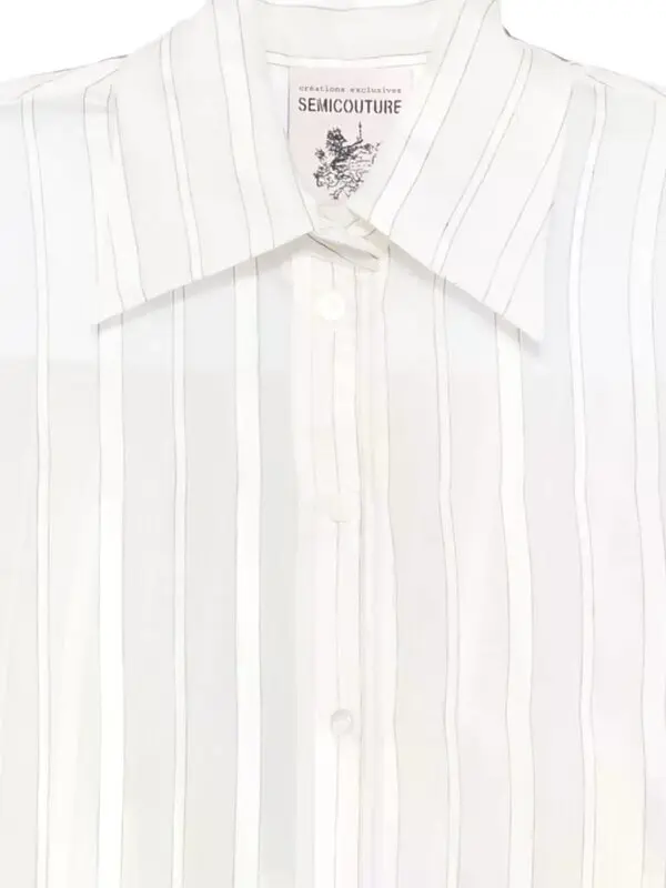 SEMICOUTURE Striped Tie-back Shirt