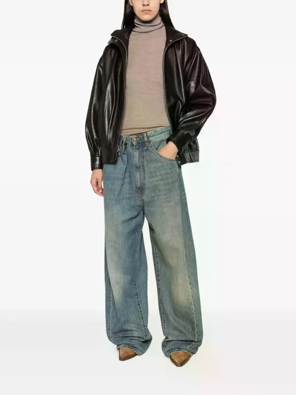 DARKPARK Asymmetric-waist Jeans - Blue