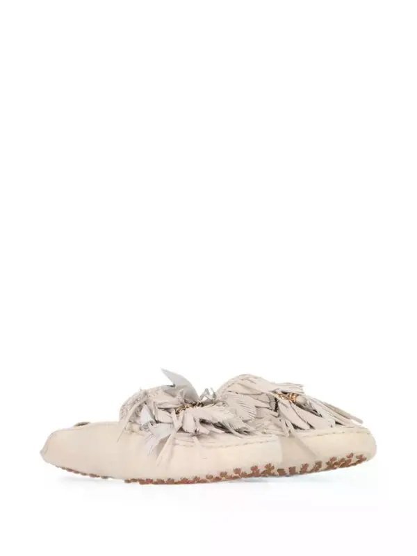 TOD'S Feather-embellished Loafers