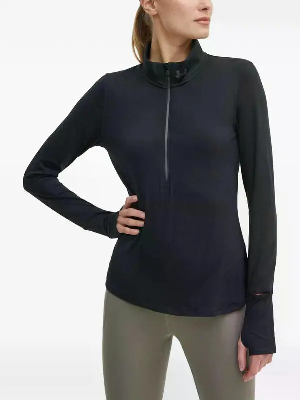 Under Armour Ua Launch Pro Thumbhole Zip-detail Sweatshirt - Black