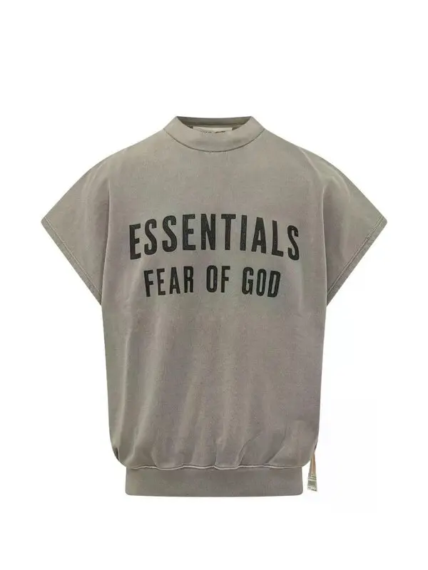 Fear Of God Relaxed Fleece Cutoff Sweatshirt - Grey