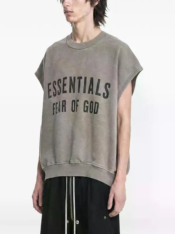 Fear Of God Relaxed Fleece Cutoff Sweatshirt
