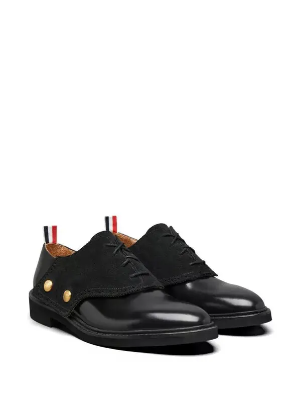 Thom Browne Suede-panelled Derby Shoes