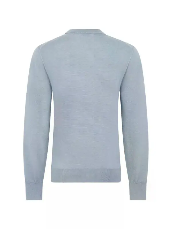 SLOWEAR Fine-knit Crew-neck Sweater - Blue