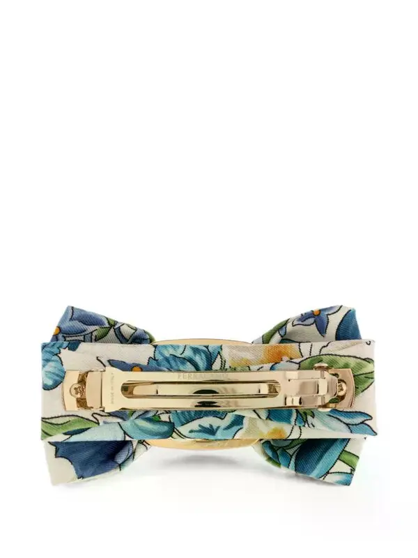 FERRAGAMO Spring-print Vara Bow Hair Clip