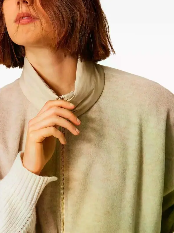 TWINSET Zip-up Mock-neck Poncho