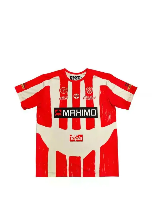TRAVIS SCOTT Mexico Graphic-print Striped T-shirt - Red